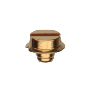 Dial fastener, gold plated